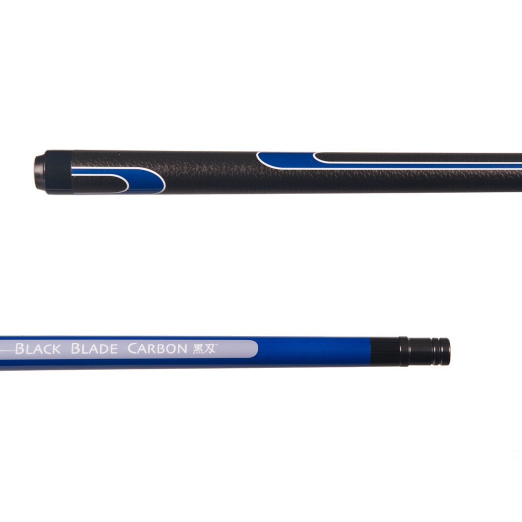 Vapor Cue, Style 28B, Blue with Sport Wrap | Black Blade Carbon